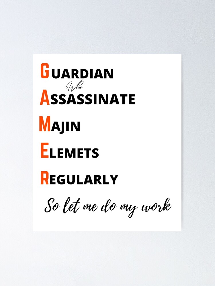 "Gamer definition | Gamer design |game" Poster by JTOG- | Redbubble