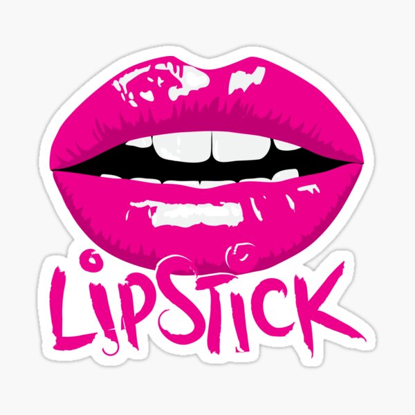 "Lipstick" Sticker for Sale by LulusaurusRex | Redbubble