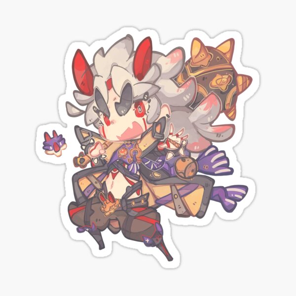 "1245 - Arataki Itto" Sticker for Sale by jrpencil88 | Redbubble