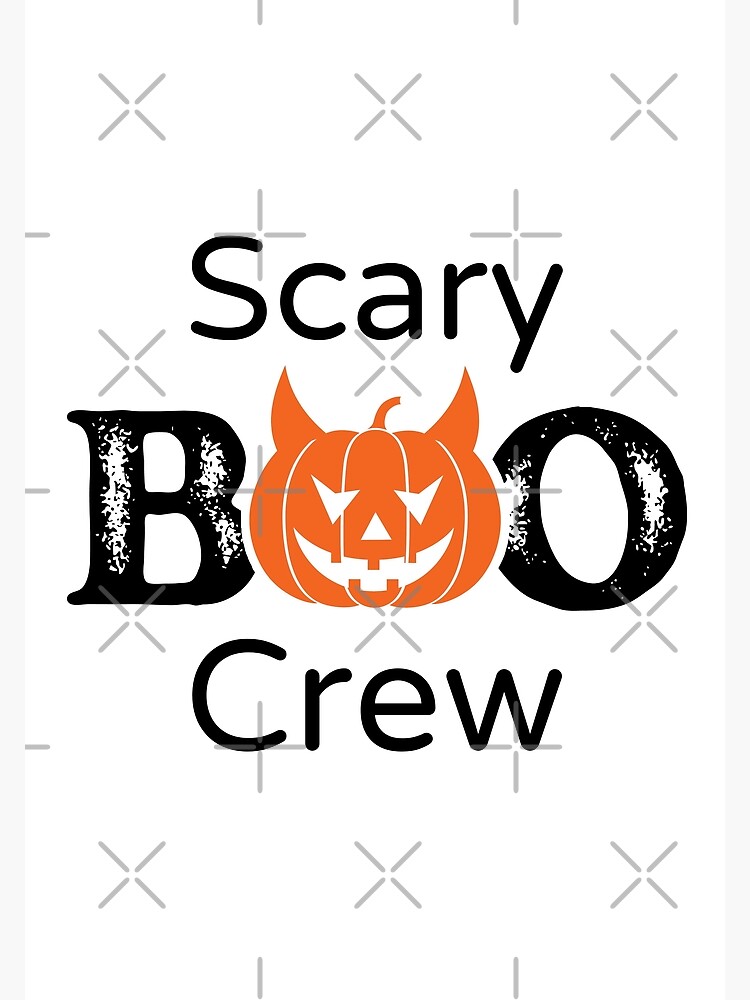 "Scary Boo Crew - Carved Pumpkin Face" Poster for Sale by Crystalpix ...