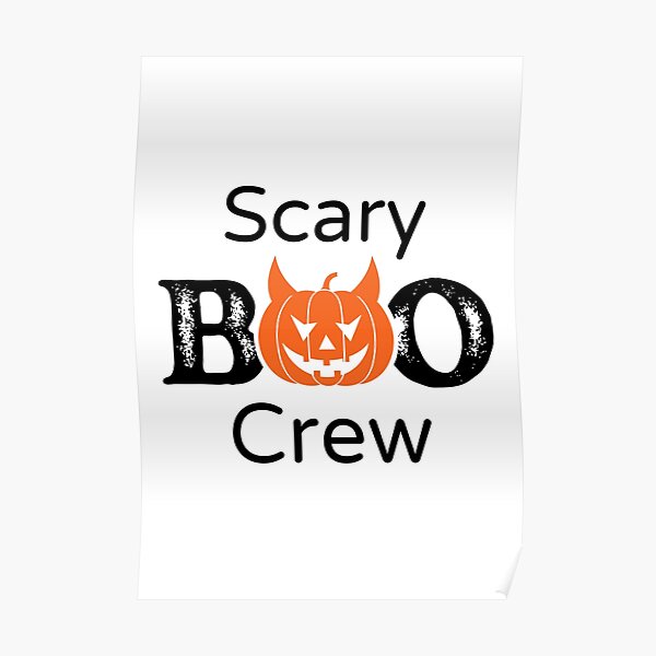 "Scary Boo Crew - Carved Pumpkin Face" Poster for Sale by Crystalpix ...