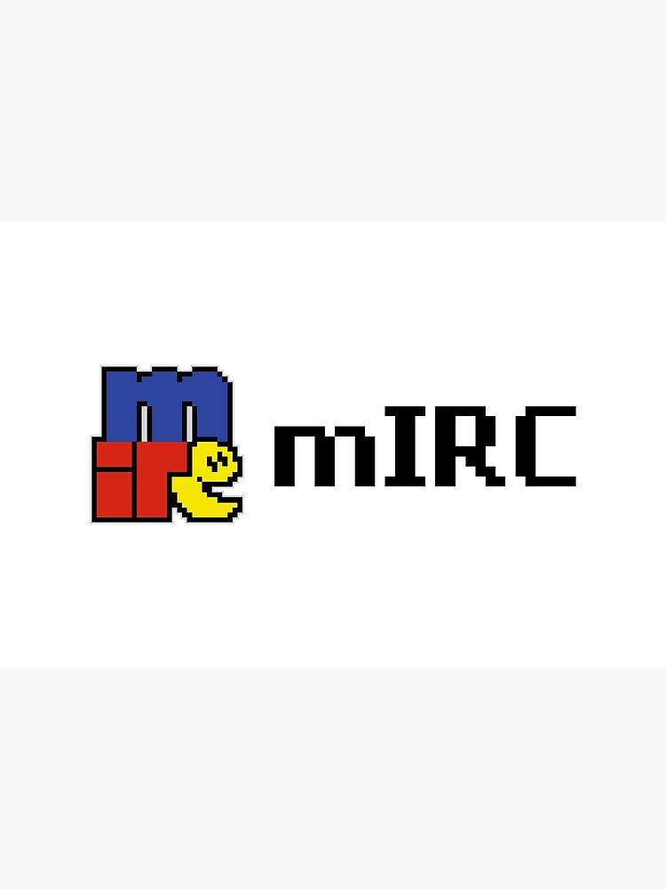 "mirc blau, rot, gelb, schwarzes Logo" Fotodruck von AJohnsonDesign ...
