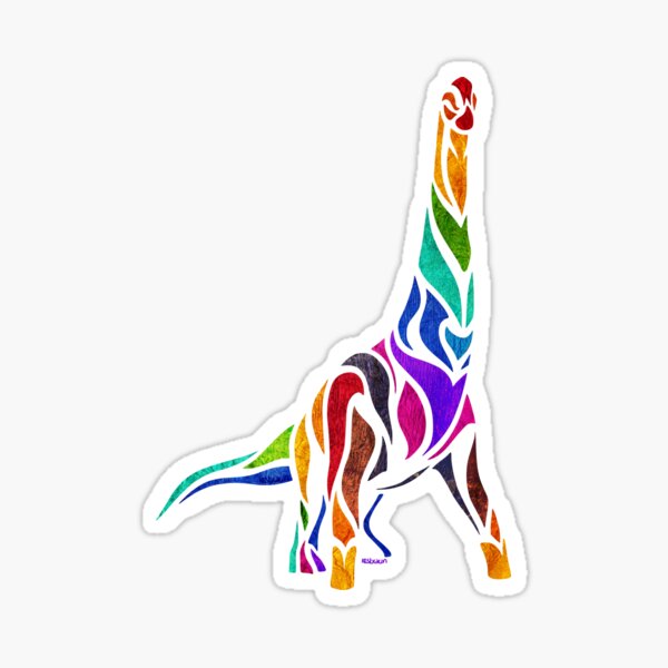 "Pride Brachiosaurus" Sticker for Sale by kesbeacon | Redbubble