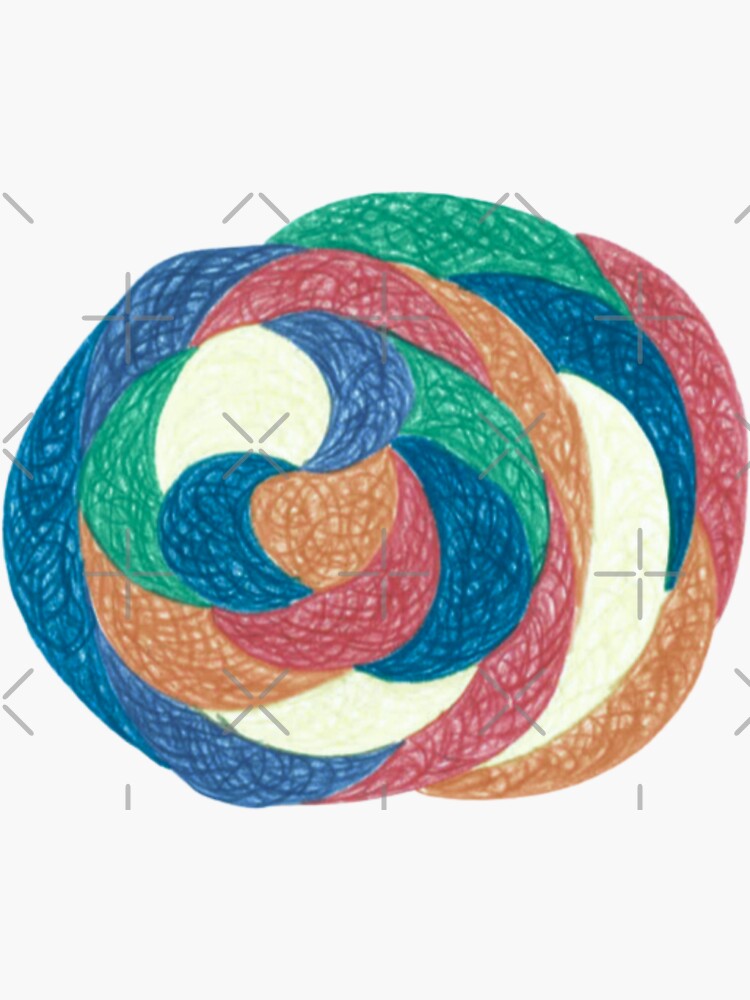 "fun swirling abstract expressionist doodle" Sticker by DKVanOss ...