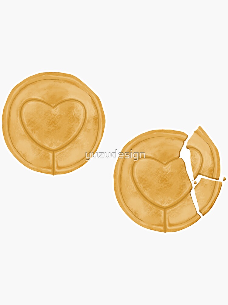 "Honeycomb Candy Heart Korean Tofee Dalgona ppopgi" Sticker for Sale by ...