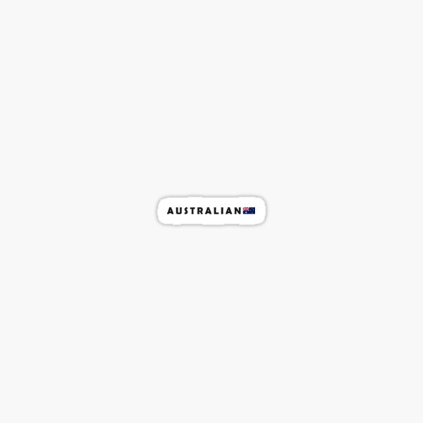"Australian text and flag" Sticker for Sale by gmstockstudio | Redbubble