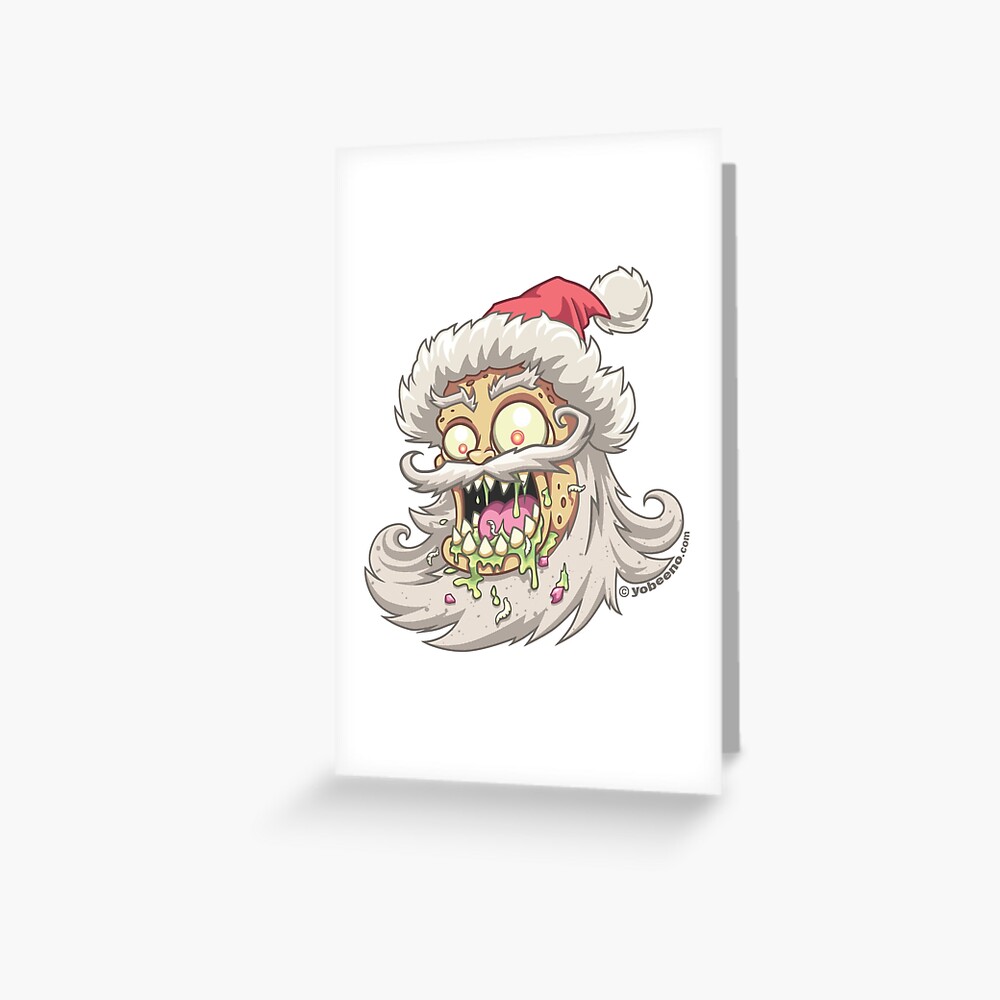 "Psycho Santa" Greeting Card for Sale by yobeeno | Redbubble