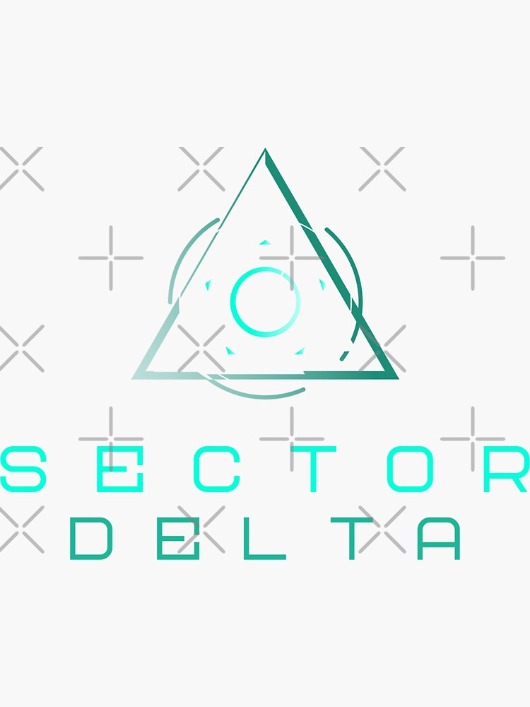 Pegatina «Círculo triangular Sector delta de neón» de Teesite | Redbubble