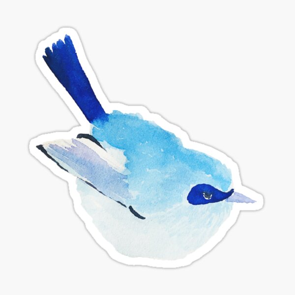 "Blue Fairy Wren" Sticker for Sale by SarJan8 | Redbubble