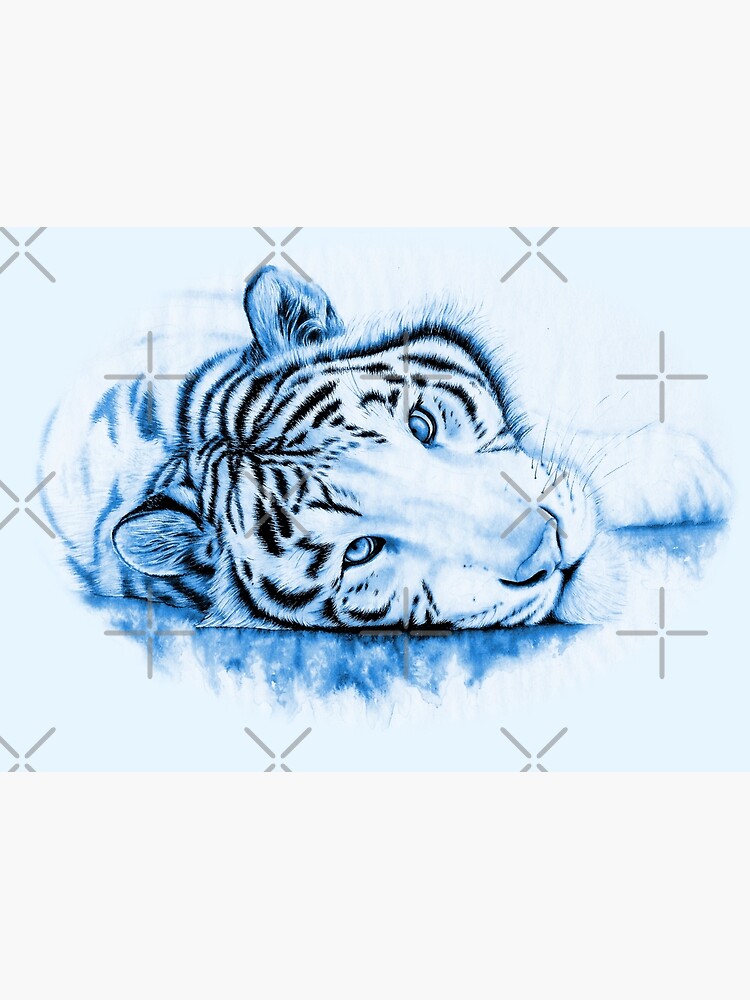 "Blue water tiger - a symbol of 2022" Art Print for Sale by LaraPlume ...