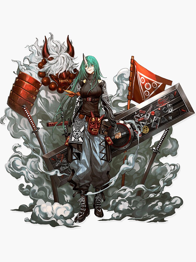 "Patrolling Ronin Hoshiguma Skin - Arknights stickers" Sticker for Sale ...