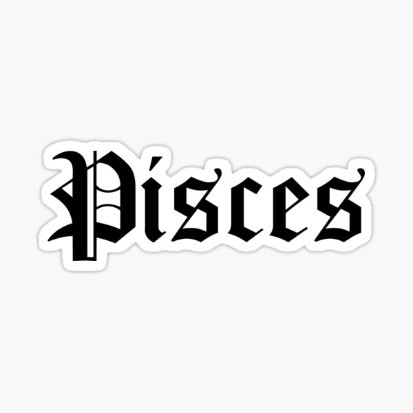 "Gothic Zodiac Sign - Pisces" Sticker for Sale by jeminamarina | Redbubble
