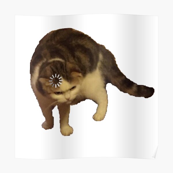 "Loading Cat Meme | Funny Meme" Poster by memeology69 | Redbubble