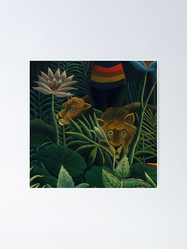 "Rousseau Jungle Cats Vintage Art Print" Poster for Sale by ...
