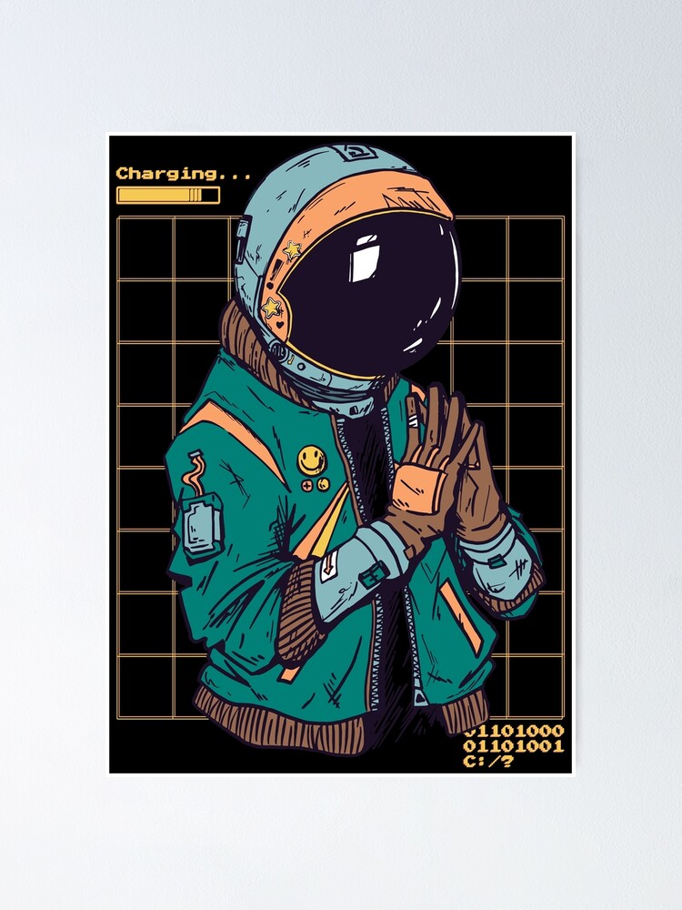 "Spaceman Cool Vaporwave Urban Colorful Style" Poster by OWLvision33 ...