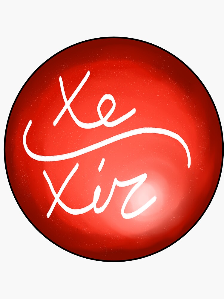 "Xe/Xir Red Sky" Sticker by DiscordedAce123 | Redbubble