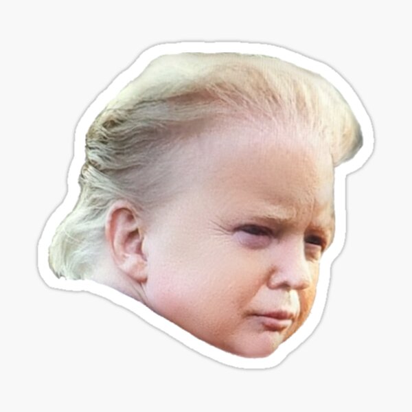 "Baby Trump Face" Sticker for Sale by bossmemes | Redbubble