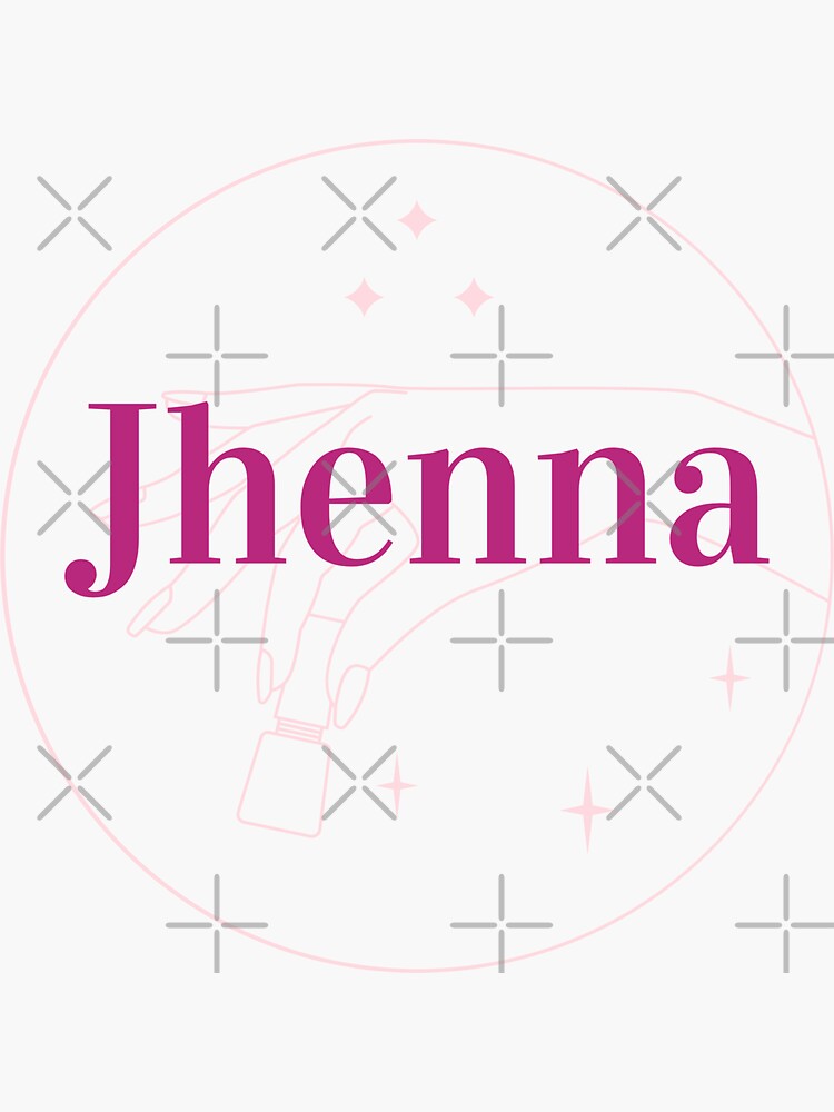 "jhenna" Sticker for Sale by art-fox | Redbubble