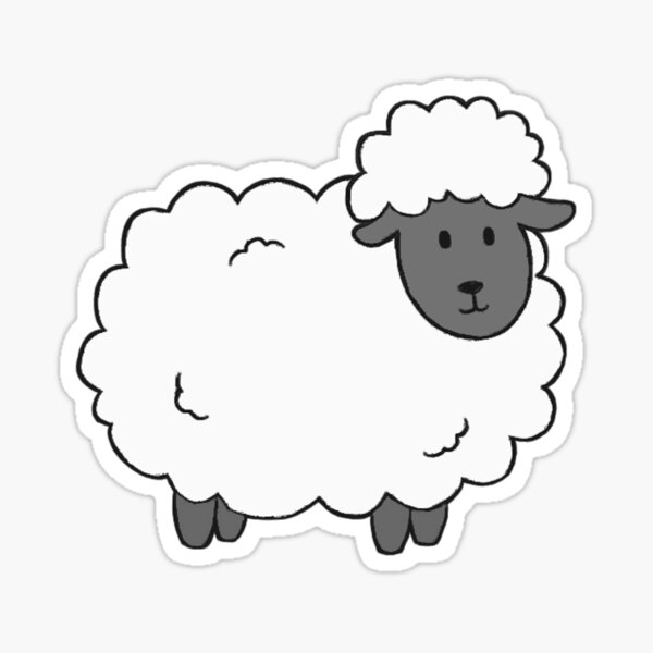 "sheep" Sticker for Sale by simpleKPL | Redbubble