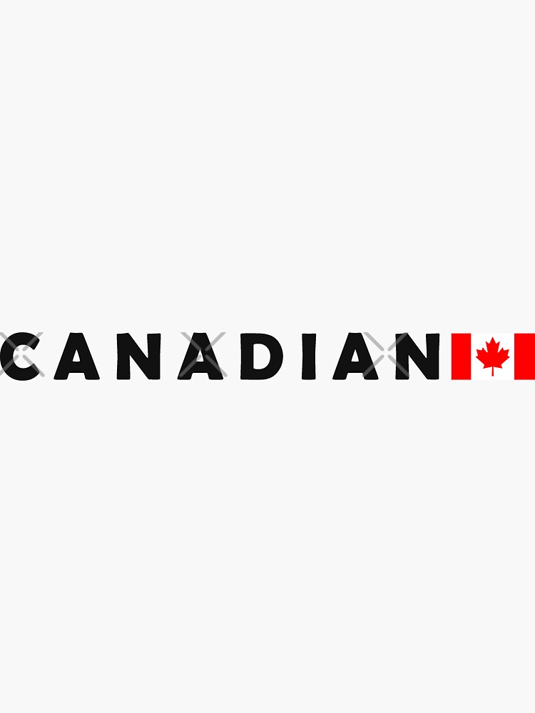 "Canadian text and flag" Sticker for Sale by gmstockstudio | Redbubble