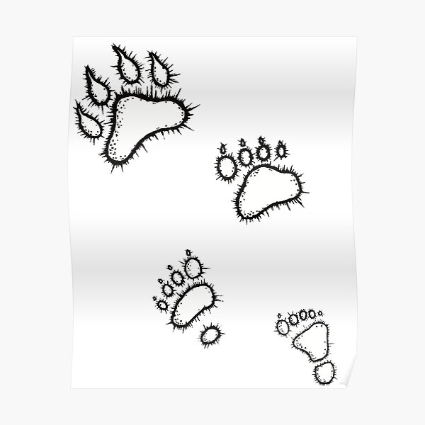"Werewolf footprints" Poster for Sale by cheapheat | Redbubble