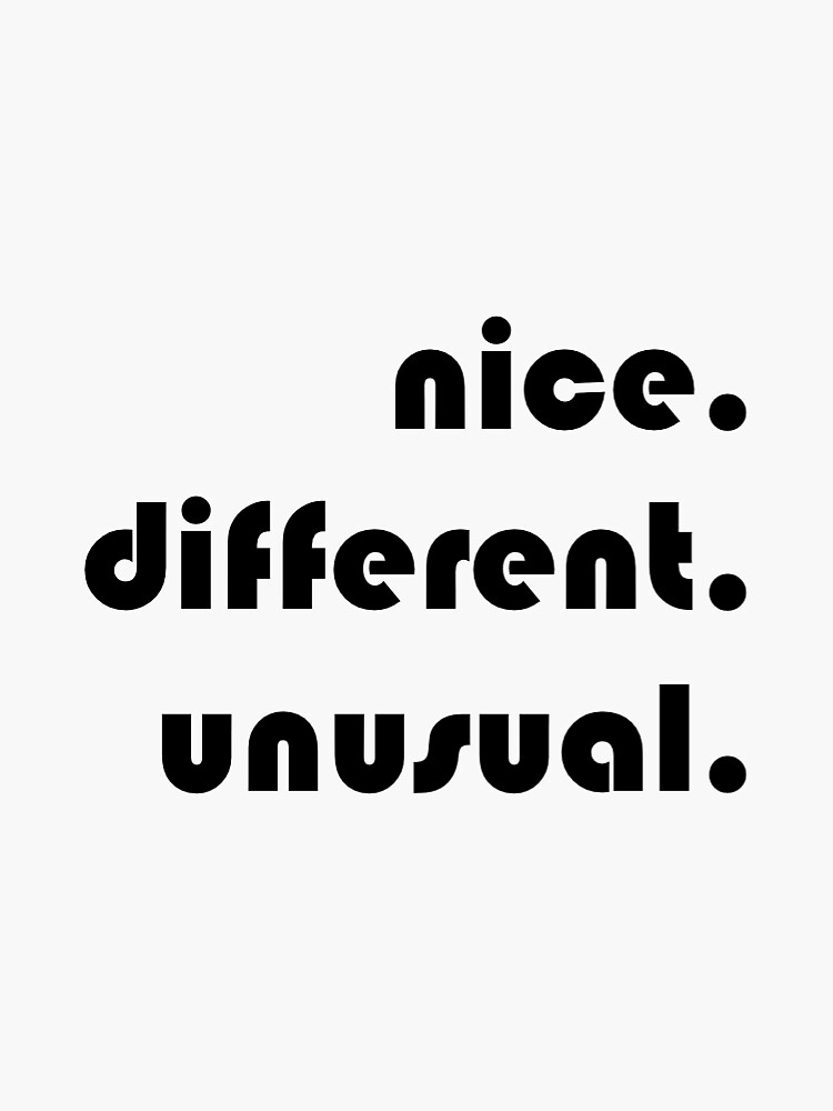 "Kath and Kim (Nice, Different, Unusual)" Sticker by sabbal | Redbubble