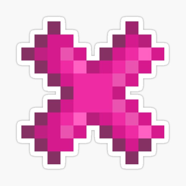 "Pixel Art Pink X" Sticker for Sale by samftdstore | Redbubble