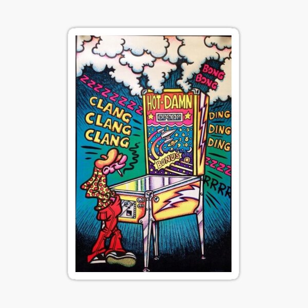 "PinBall Maniac" Sticker for Sale by wethelionsarise | Redbubble
