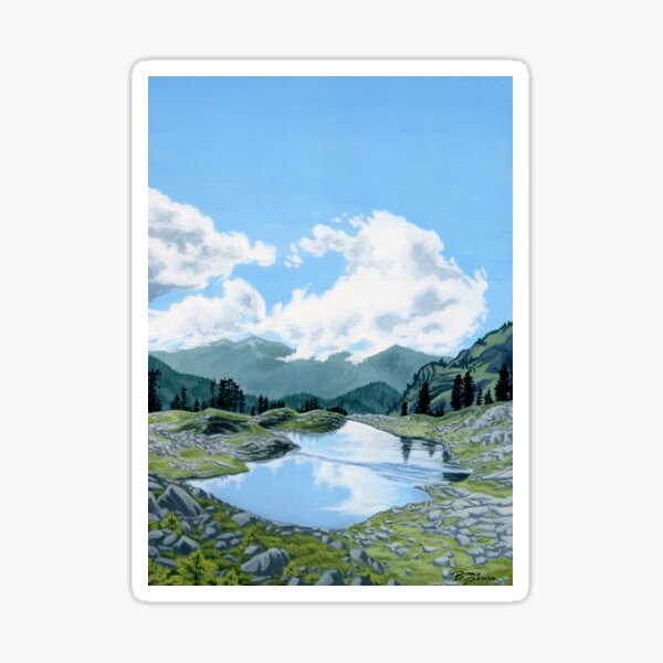 "Lake Ann" Sticker by Bonnieajohnson | Redbubble