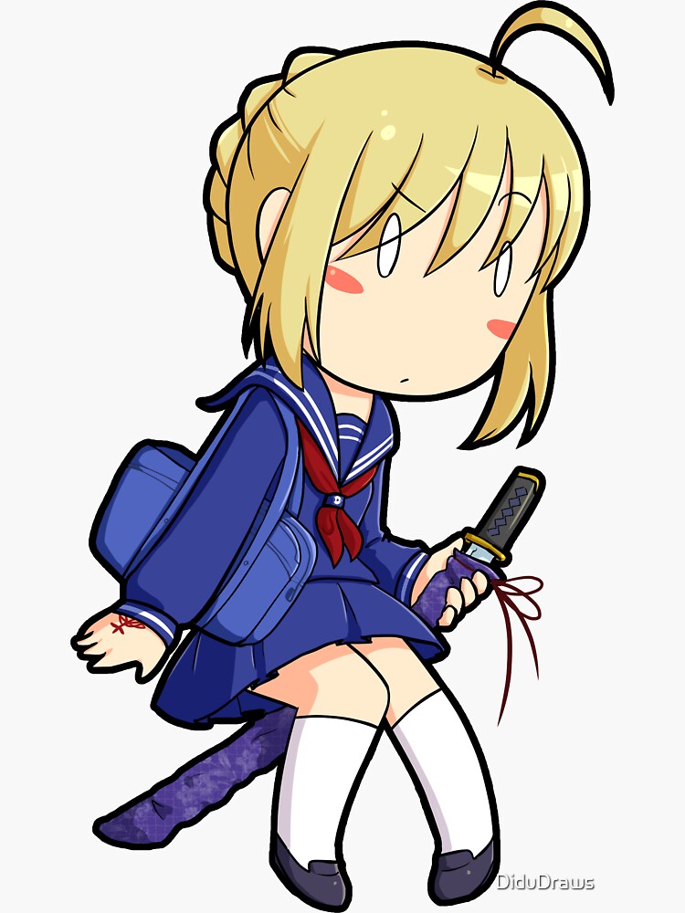 "Tiny Master Artoria" Sticker for Sale by DiduDraws | Redbubble