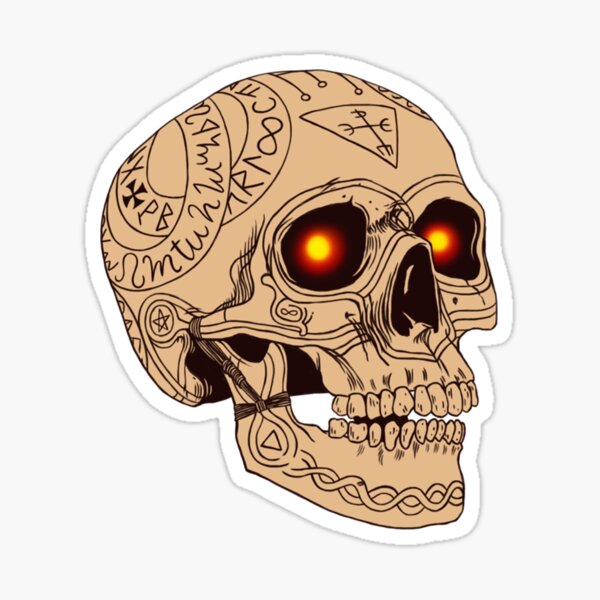 "bob the skull. The Dresden Files " Sticker for Sale by BAndPStudioMA ...