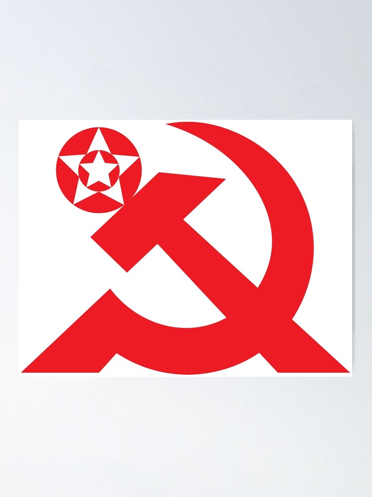 "Red Hammer and Sickle Communist Symbol" Poster by heckgogh | Redbubble