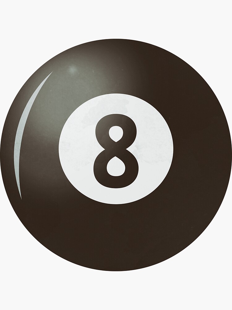 "8 Ball Billiard Pool Badass Icon - Cool Funny Helmet Motorcycle Or ...