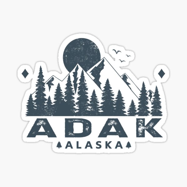 "Adak Alaska Mountain View" Sticker for Sale by Home-Spirit | Redbubble