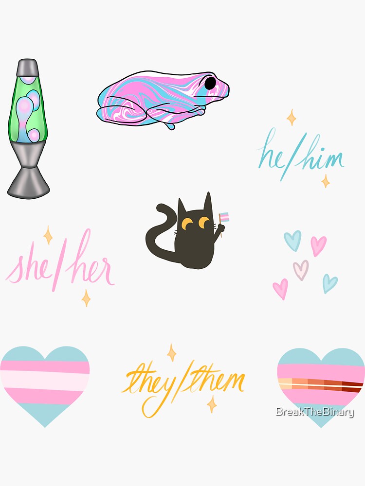 "Trans Pride Sticker Pack" Sticker by BreakTheBinary | Redbubble