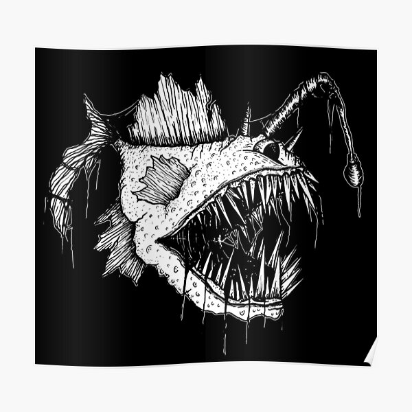 "Angry Angler" Poster for Sale by SludgeworkMeg | Redbubble