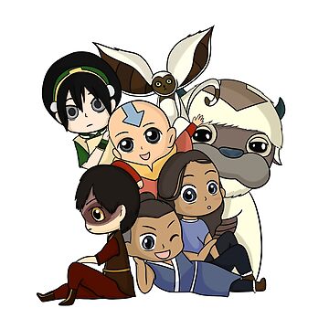 "Chibi Avatar Gaang " Sticker for Sale by vivienegg | Redbubble