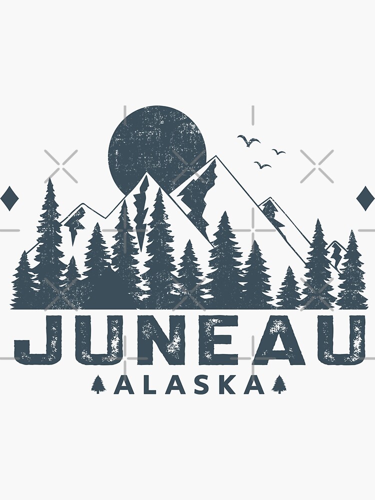 "Juneau Alaska Mountain View" Sticker for Sale by Home-Spirit | Redbubble