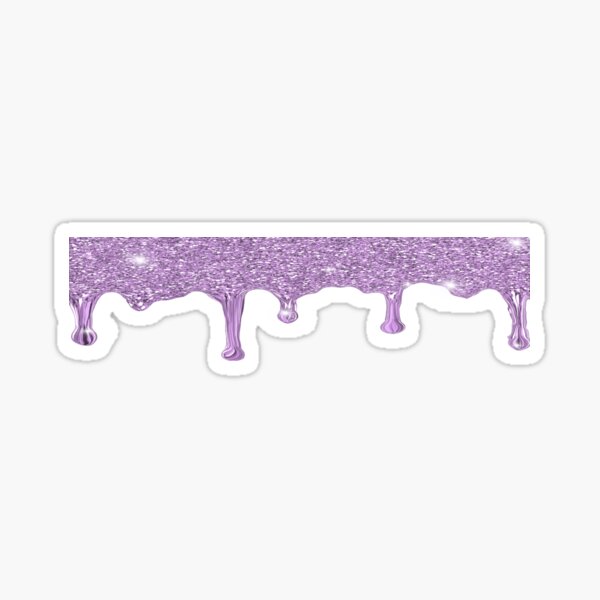 "Purple dripping glitter" Sticker by pnkpopcorn | Redbubble