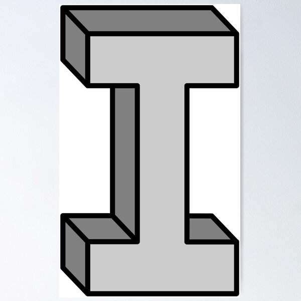 "Block Letter I" Poster for Sale by RinozaRose | Redbubble