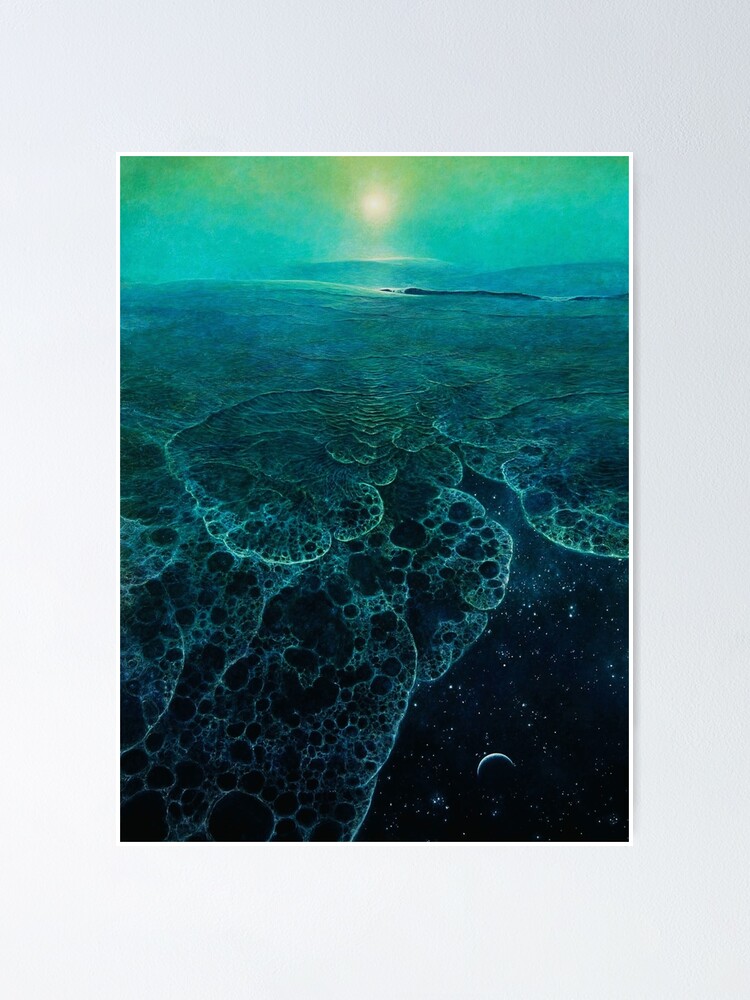 "Untitled (Galactic Ocean) by Zdzislaw Beksinski" Poster for Sale by ...