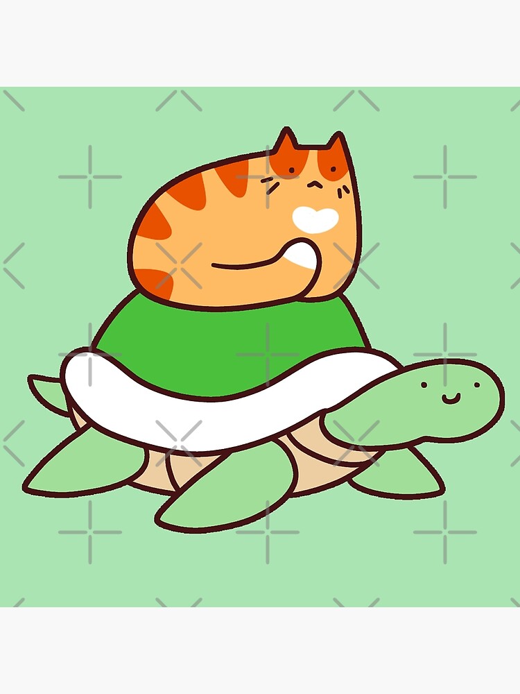 "Tiny Tabby and Turtle" Poster by SaradaBoru | Redbubble