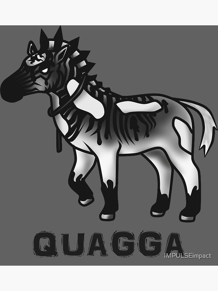 "extinct terror quagga extinct animal" Poster for Sale by IMPULSEimpact ...