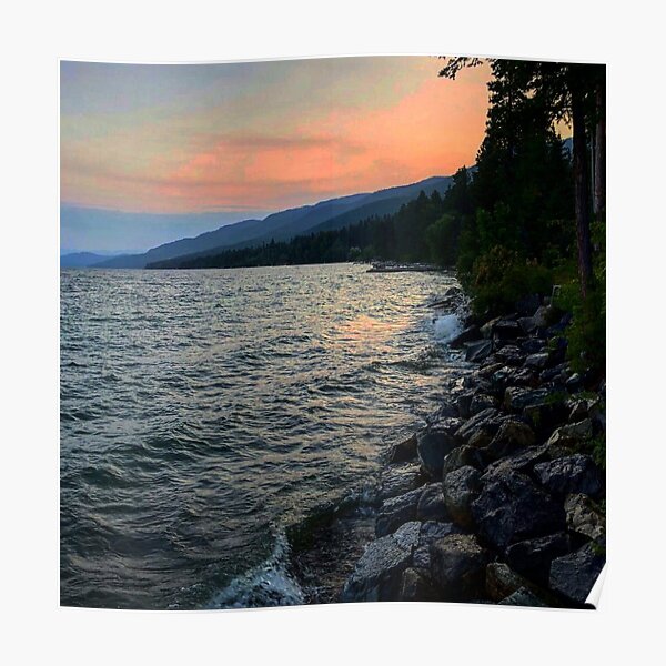 "Flathead Lake shore" Poster for Sale by DrPepperPhD | Redbubble