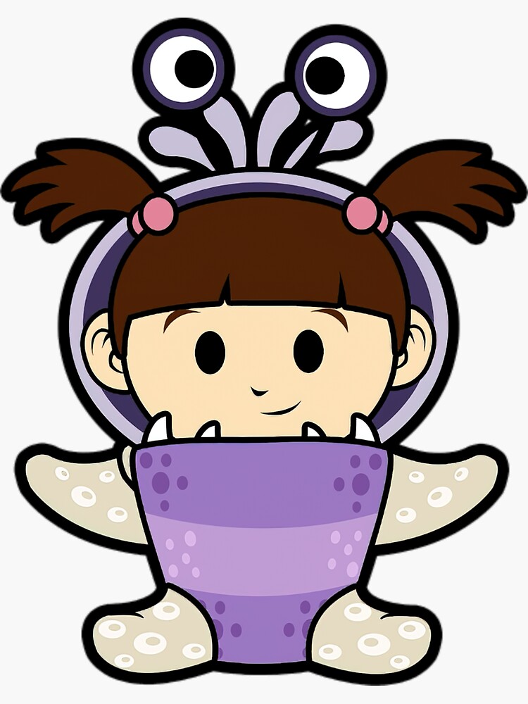 "Boo Monster Inc Chibi " Sticker by mochawarn | Redbubble