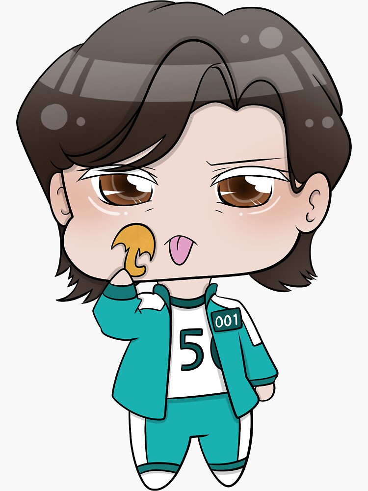 "Gi-Hun Chibi" Sticker for Sale by AirenJoy | Redbubble