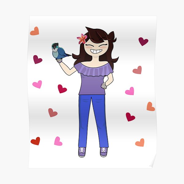 "Jaiden animations and her bird, cute moment and pink hearts, parrot ...
