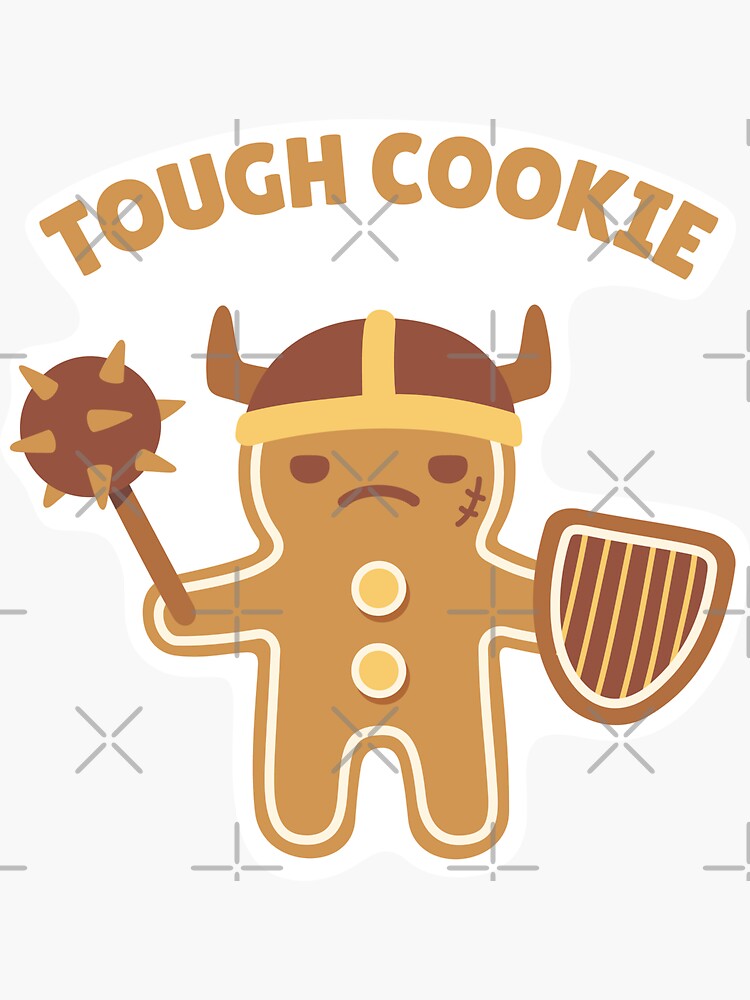 "Gingerbread Man Tough Cookie" Sticker for Sale by rustydoodle | Redbubble