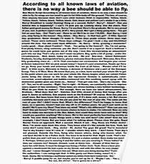 Bee Movie Script Meme: Posters | Redbubble