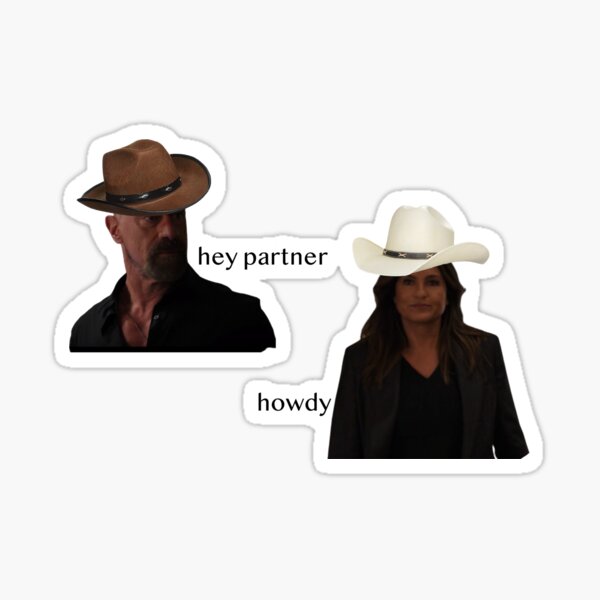"howdy partner (100th!)" Sticker by agusta- | Redbubble